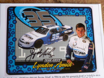 LYNDON AMICK NASCAR DRIVER HANDSIGNED 8X10 TEAM PHOTOCARD | eBay