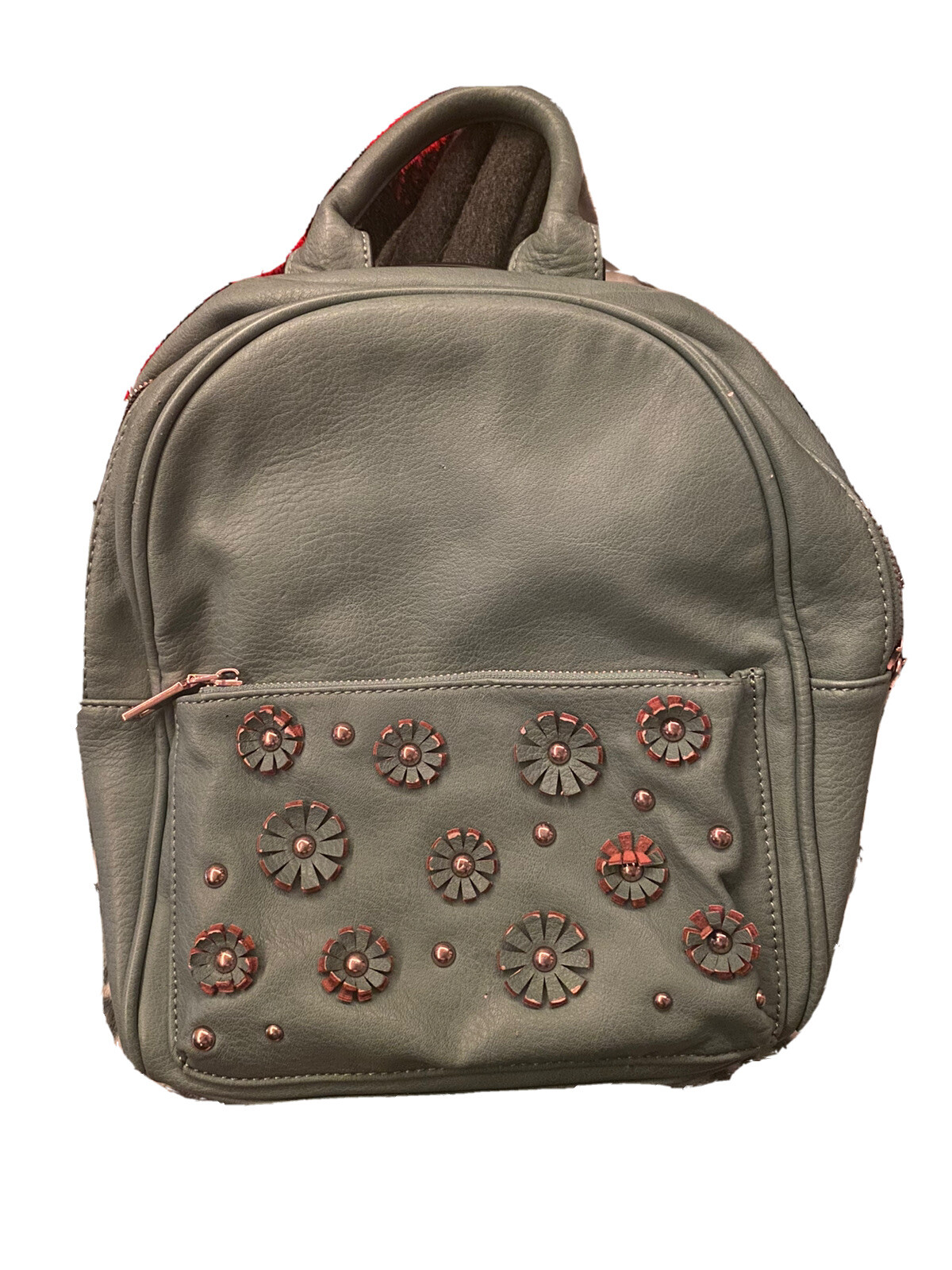 Light Blue Small Leather Backpack Purse Unbranded - Gem