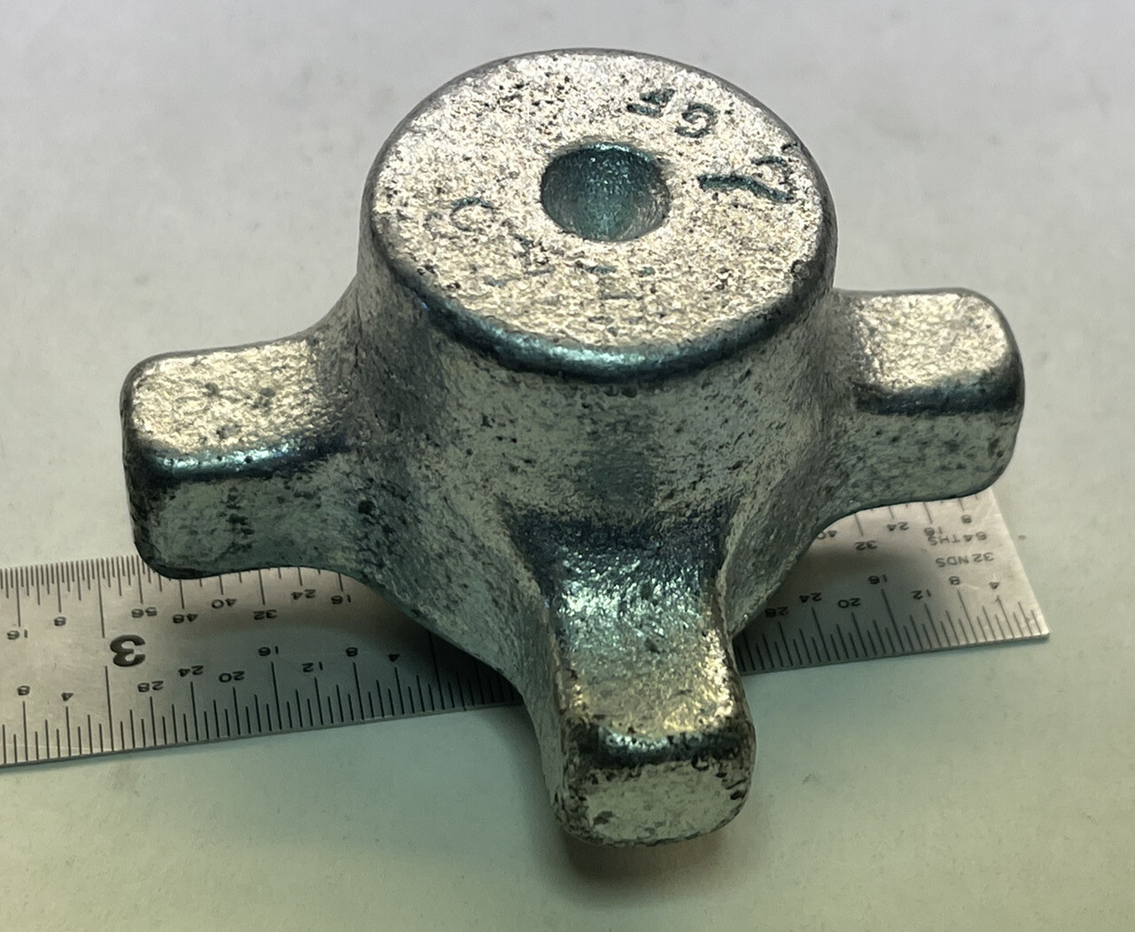 GF 4 Point Lobed CAST IRON Hand Knob 3"Across Uncut (NOV42) | eBay