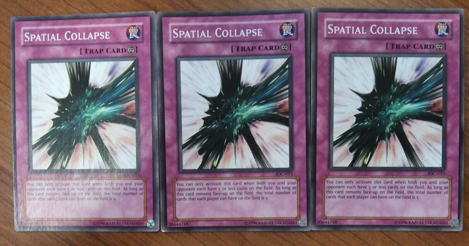 3 X (LP) Spatial Collapse - IOC-051- Unlimited Common YuGiOh | eBay