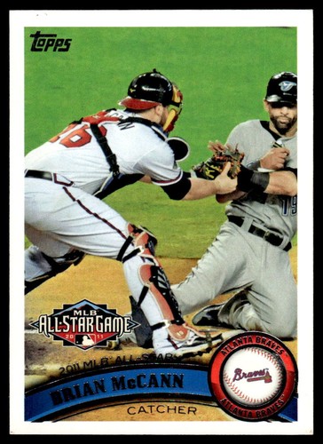 2011 Topps Update US4 Brian McCann Atlanta Braves All-Star Baseball ...
