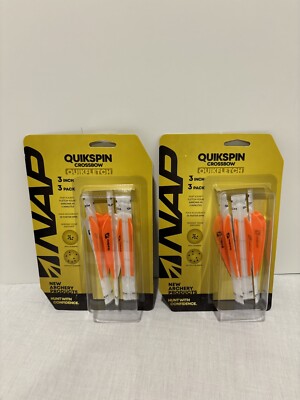 Lot Of 2 NAP Quikfletch QuickSpin White/Orange 3" Fletch Wrapping NAP ...
