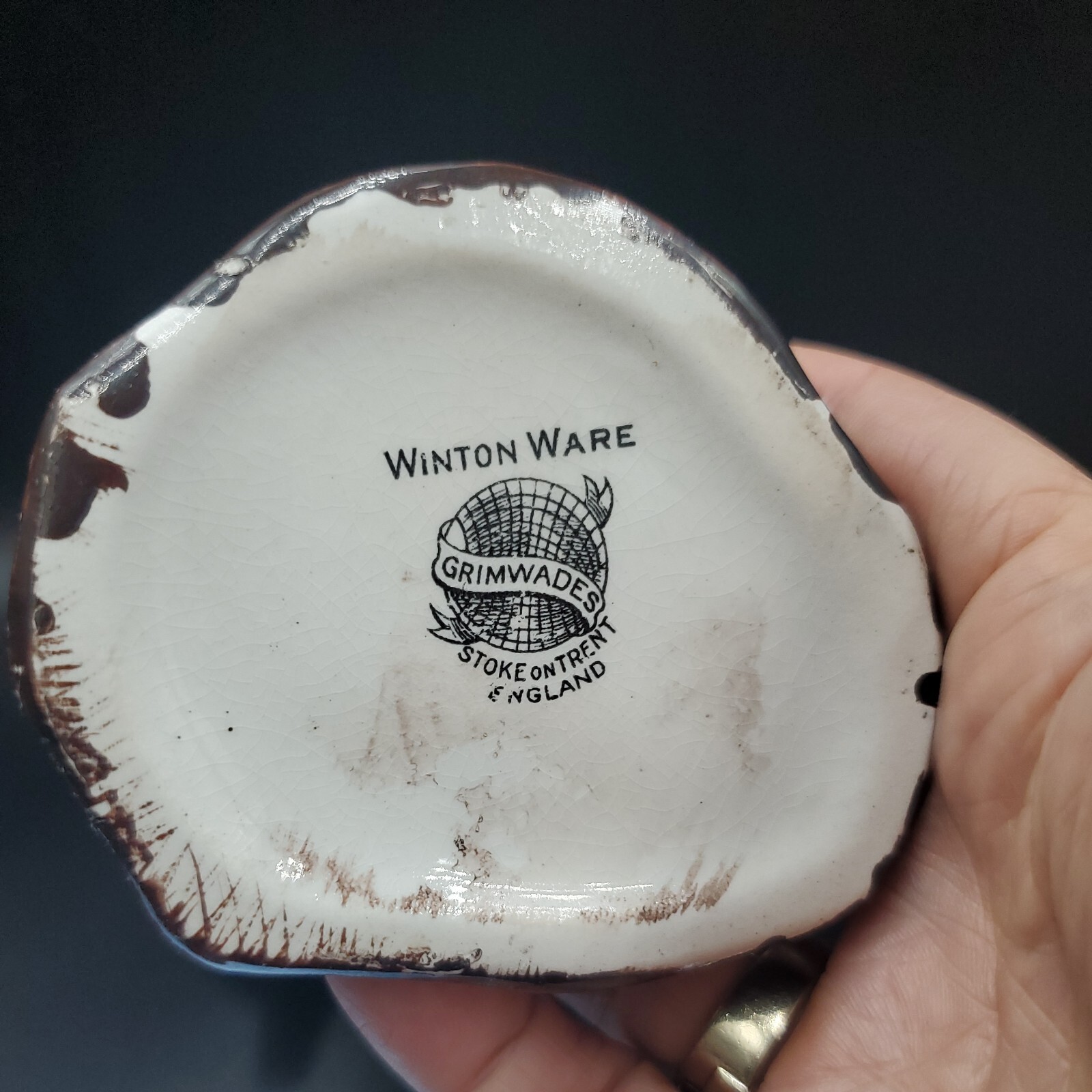 Vintage Grimwades Winton Ware Stoke On Trent Extremely Rare Kingfisher ...