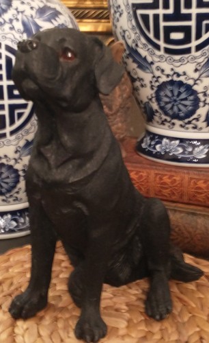 Black Lab Labrador Retriever Hunting Dog Resin Statue | eBay
