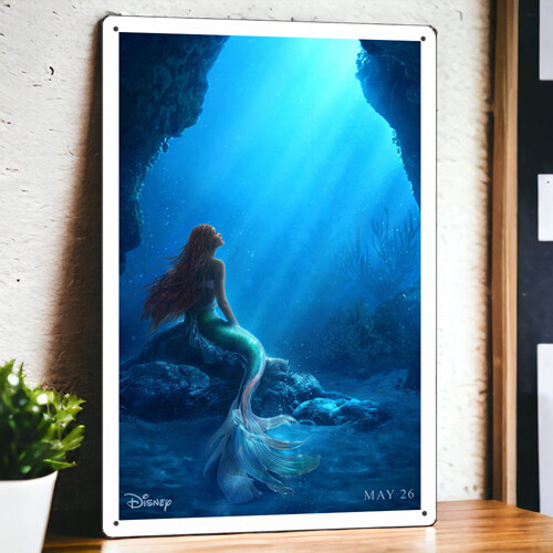 Little Mermaid (2023) Metal Movie Poster Tin Sign Plaque Film 8"x12" | eBay