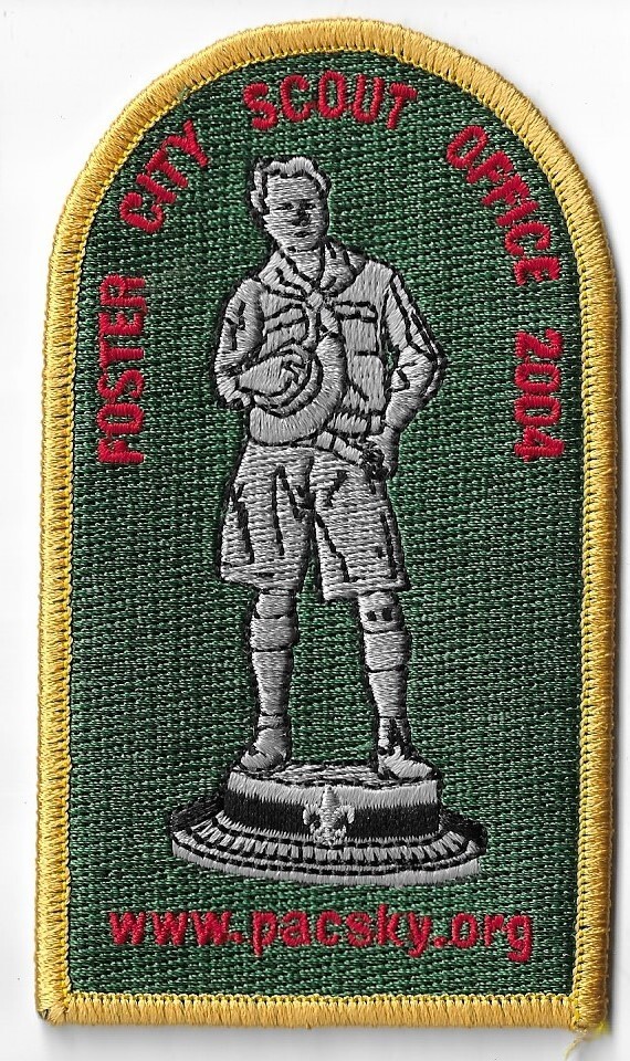 BOY SCOUTS OF AMERICA BSA FOSTER CITY SCOUT OFFICE 2004 PATCH 4-1/2" x ...