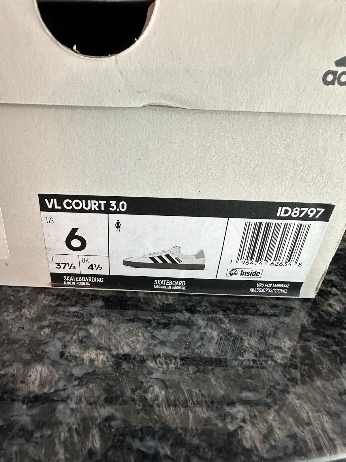 Adidas Women's VL Court 3.0 Leather Sneaker Id8797 NEW IN BOX White ...