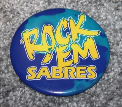 Buffalo Sabres Rock'em Sabres NHL Button Pin 3 Inch | eBay