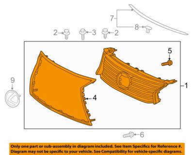 53100-50550 Toyota Grille, radiator 5310050550, New Genuine OEM Part | eBay
