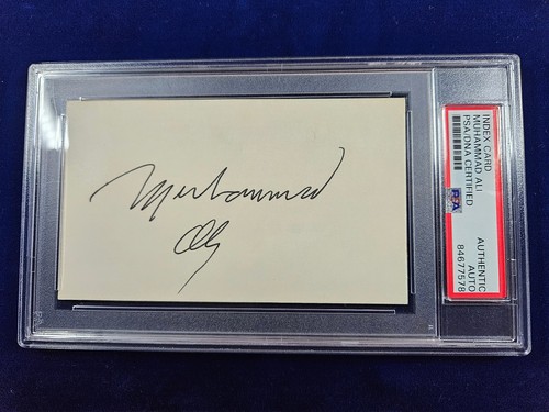 🌟 Muhammad Ali Autograph Signed 3x5 Index Card PSA/DNA AUTHENTIC AUTO ...