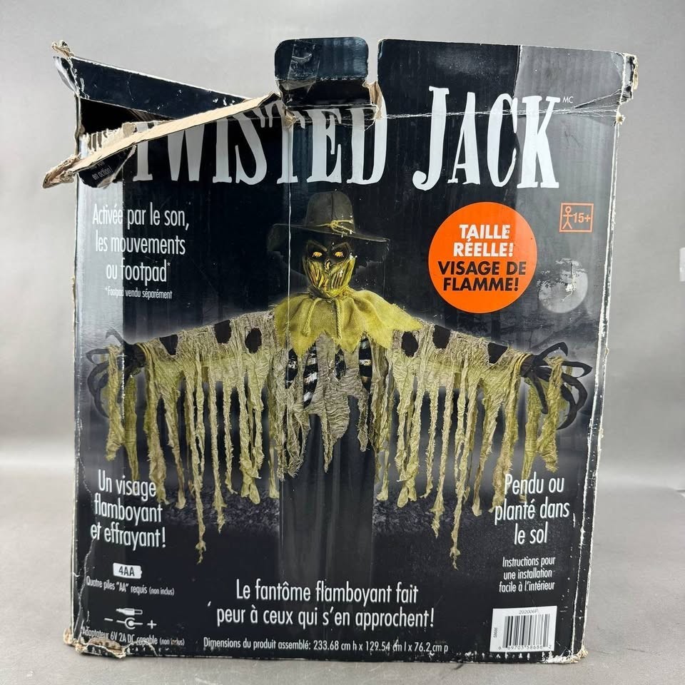 Twisted Jack Scarecrow Halloween Animatronic Animated Flaming Face ...