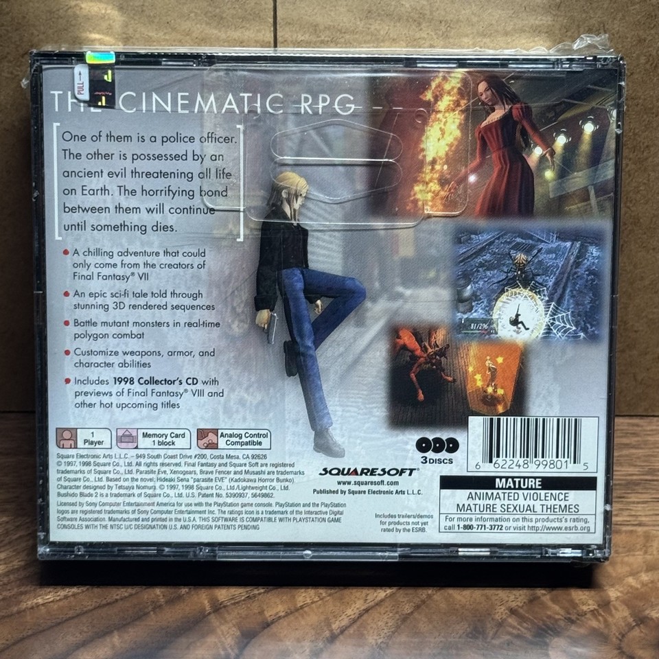 Parasite Eve PlayStation 1 game BRAND NEW & SEALED W/ Sec Strip PS1 ...
