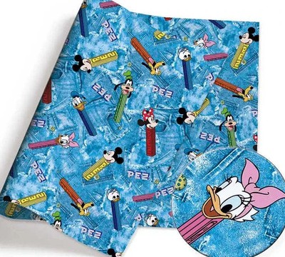 Disney Character Pez Candy Mickey Mouse Cotton Fabric Half Yard (18” x ...