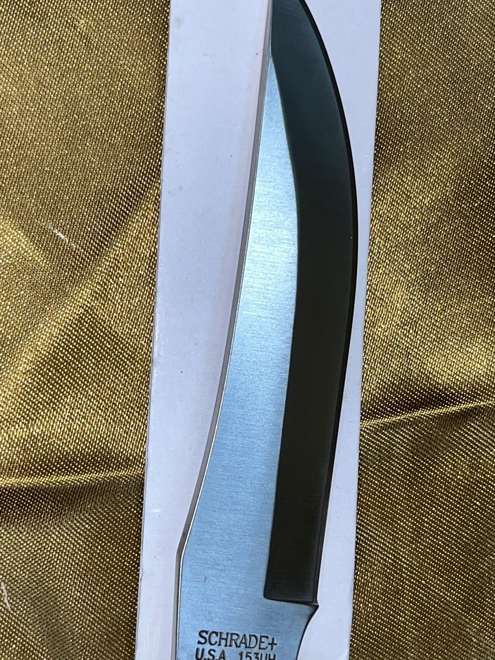 Schrade Uncle Henry 153UH Golden Spike Rat Tail Tang Fixed Blade Knife ...
