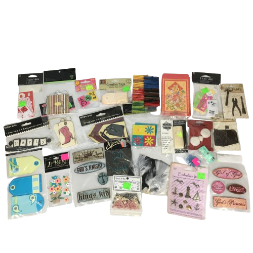 Lot 24 Scrapbooking Metal Embellishments 3-D Gift Tags Magic Mesh ...