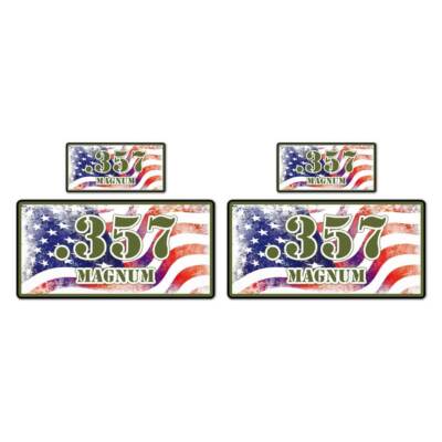 .357 Magnum Ammo Box Set, Vinyl Decal Sticker, 2@ 1"x2" & 2@ 2"x4 ...
