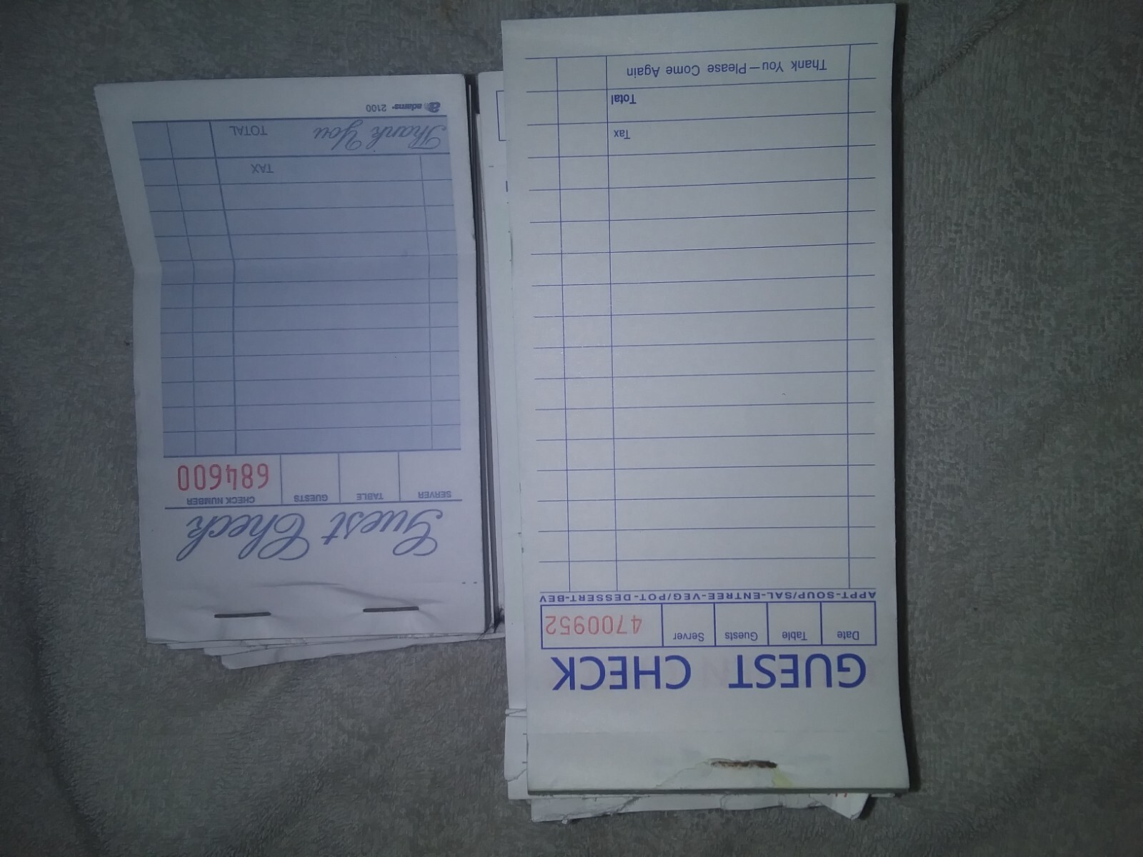 Guest Check Restaurant Order Book Used Lot 15 | eBay UK