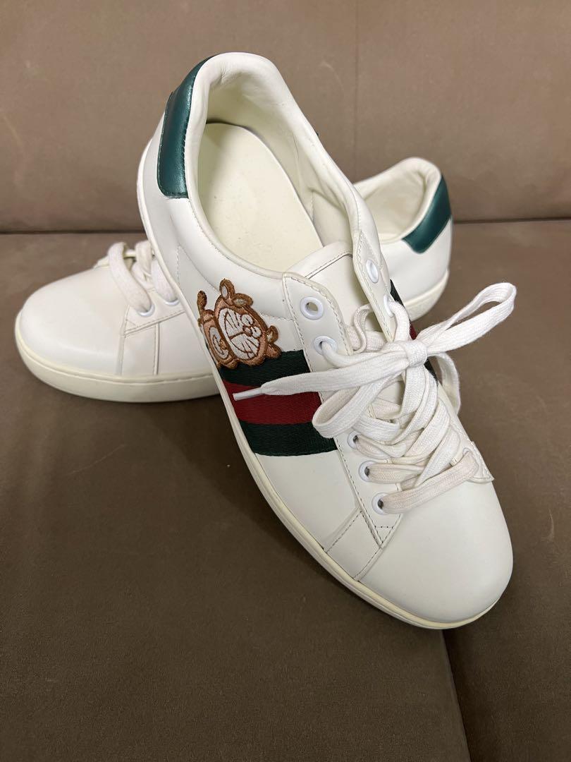 Auth GUCCI × Cow Doraemon Collaboration Sneakers Whit… - Gem