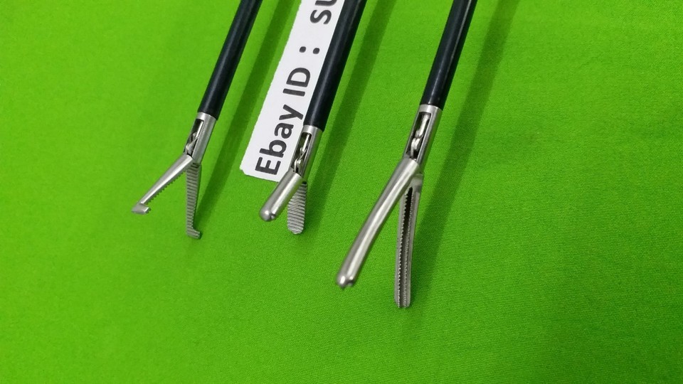 3pc Laparoscopic Right Angle/Debakey/Plan Grasper 5mmx330mm Reusable ...