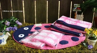 POTTERY BARN KIDS LADYBUG BATH SET -NWT- A SOFT, PLUSH TASTE OF OUTDOOR ...