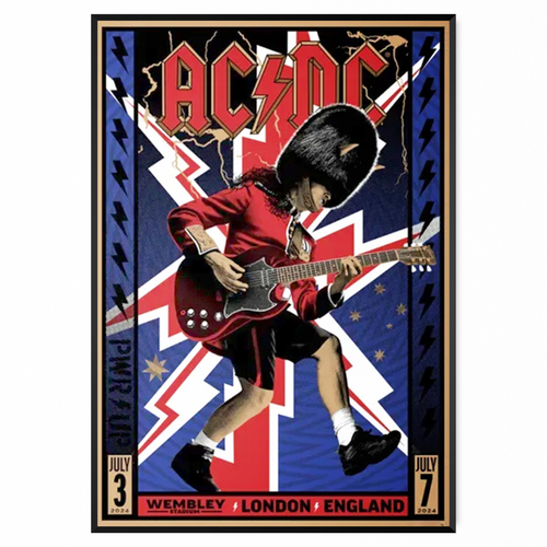 PWR UP Concert Poster 03-07 July 2024 Wembley Stadium For AC/DC Fan A5 ...