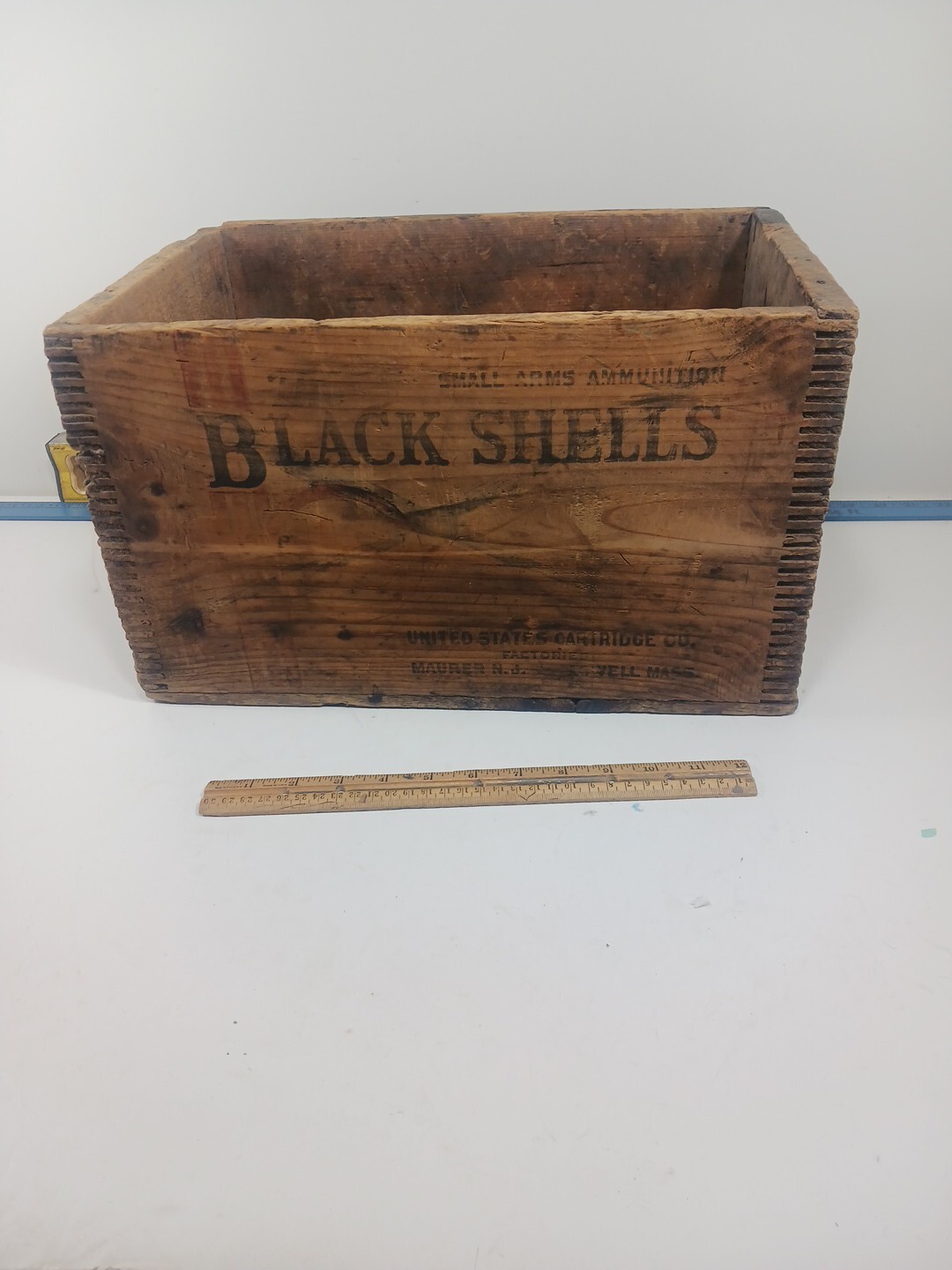 Antique US Cartridge Black Shells Ajax 12 GA. Shotgun Shell Ammo Wood ...