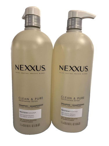 Nexxus Clean Pure Nourishing Detox Shampoo 33.8 fl oz Pump Bottle (2 ...