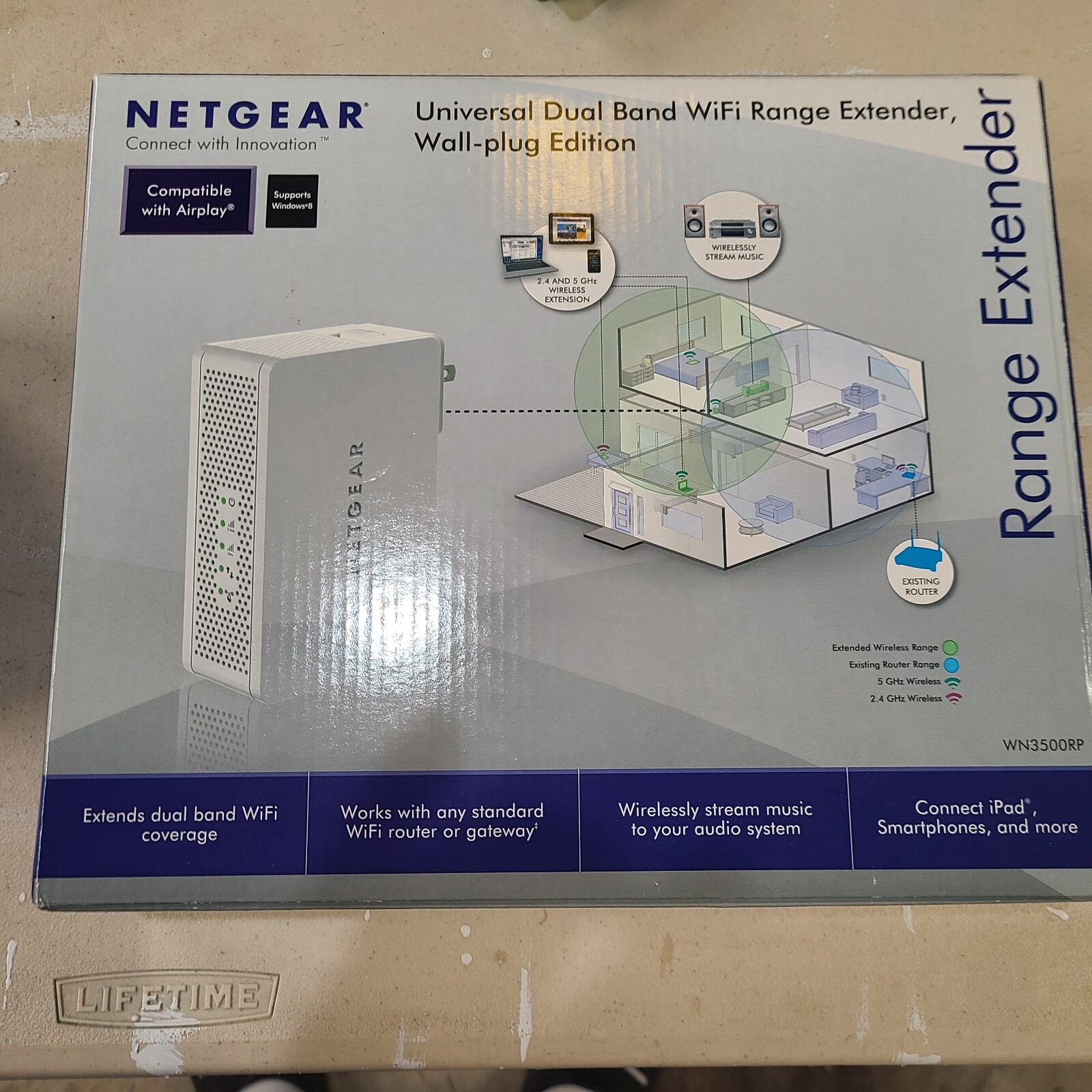 Netgear Universal Dual Band WiFi Extender. Model WN3500RP. White | eBay