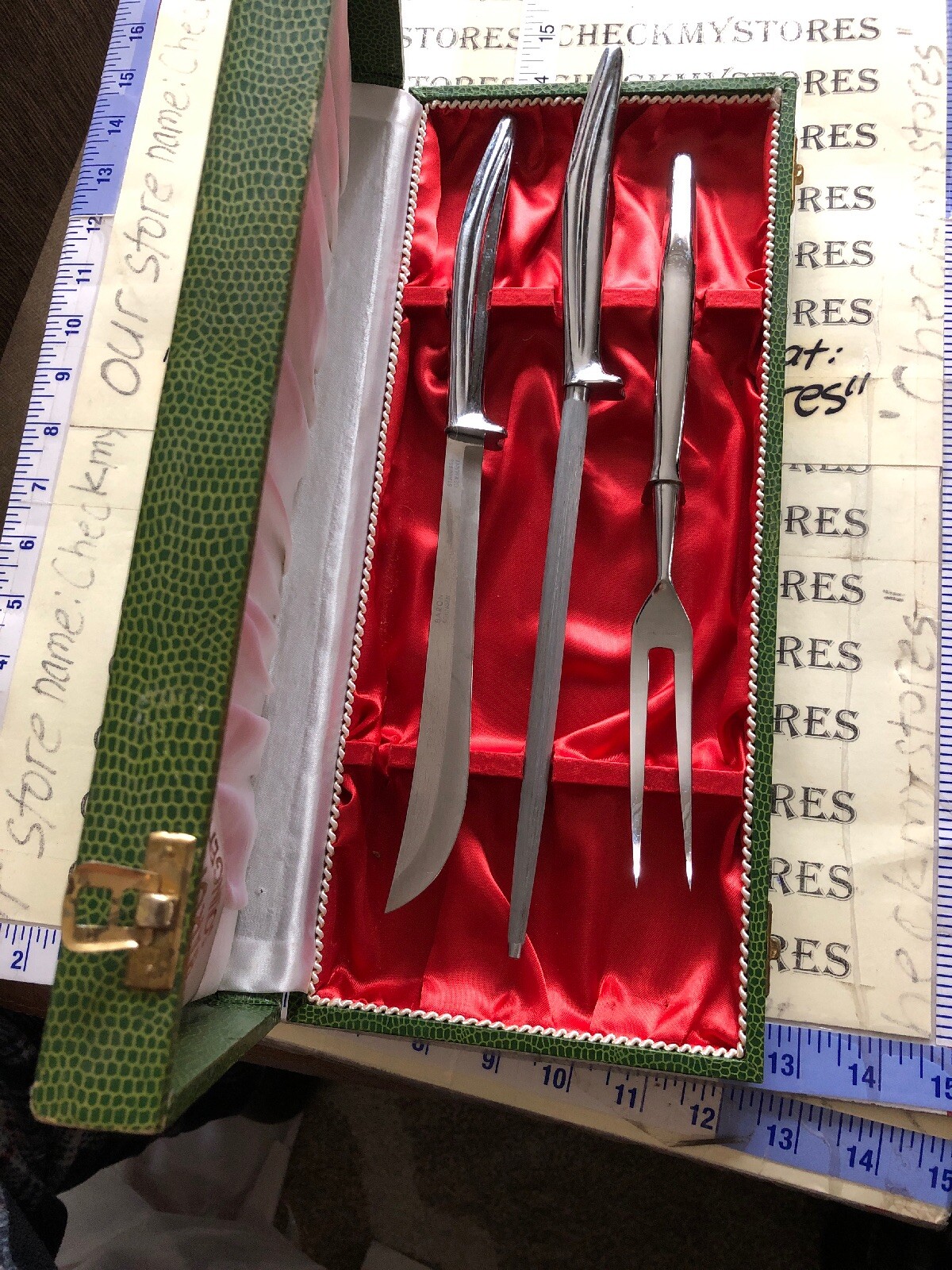 Vintage Baron Solingen Rostfrei 3-piece STAINLESS Carving Set MADE IN ...