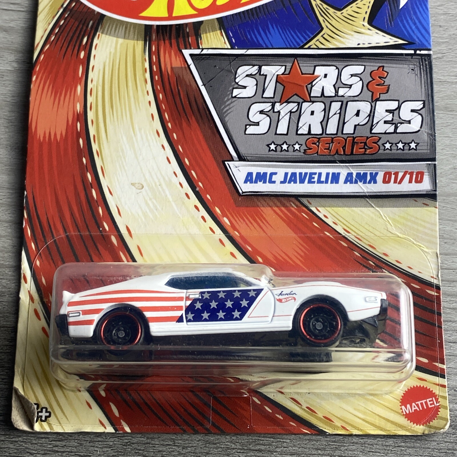 Hot Wheels Toy Car •AMC Javelin AMX 01/10• By Mattel•stars And Stripes ...