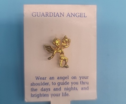 Guardian Angel Lapel Pin Tie Hat Tack Pinback Catholic Christian gold ...