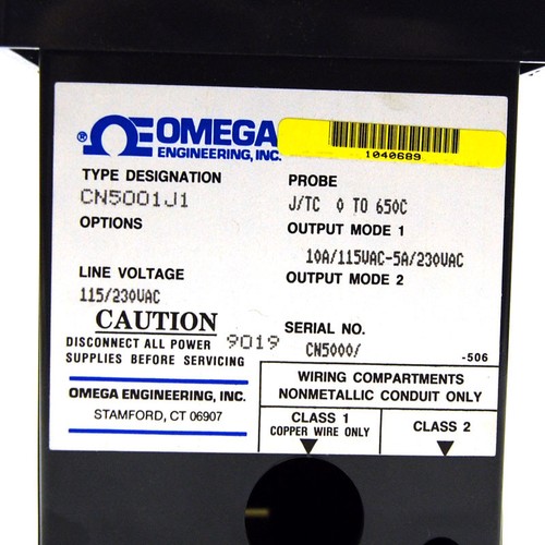NEW Omega Engineering CN5001J1 Temperature Controller J/TC Probe 115 ...