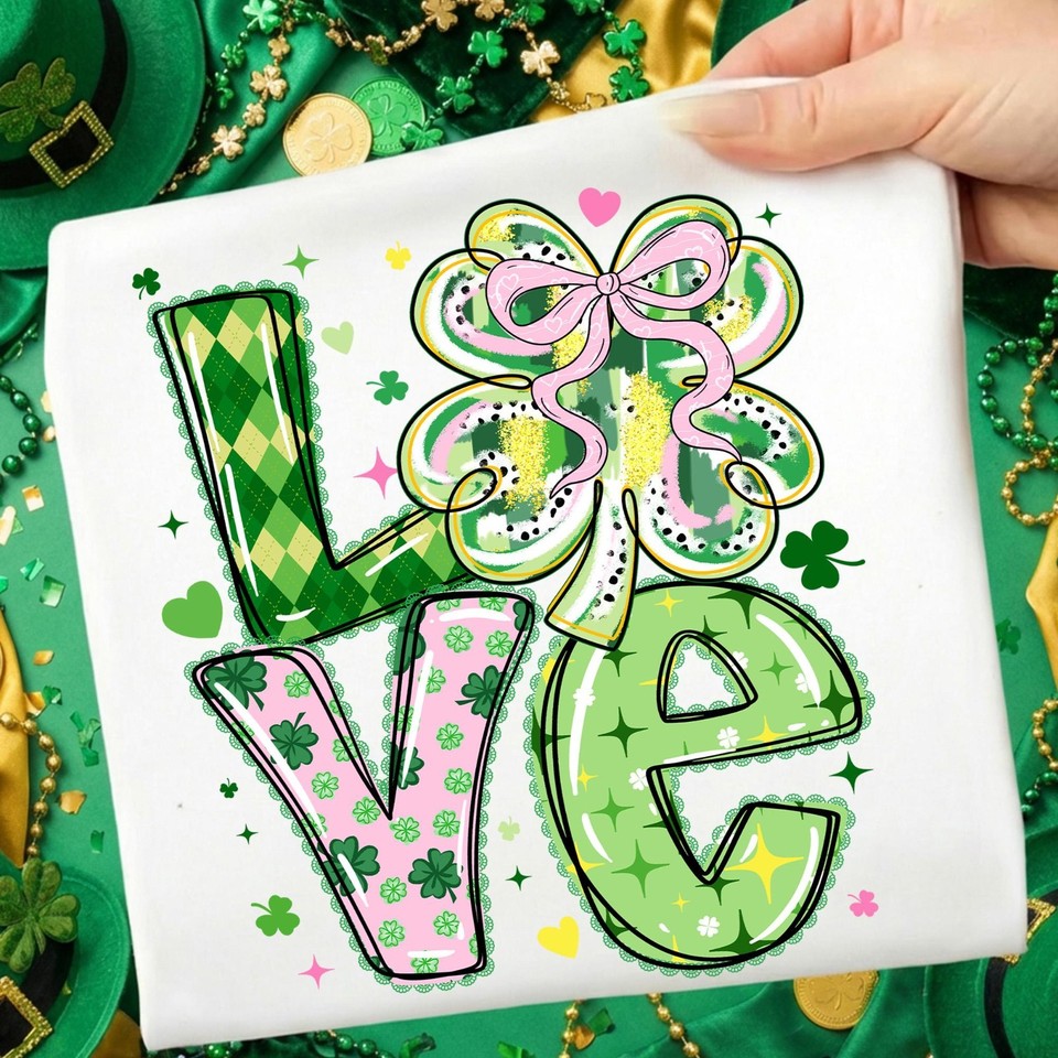 Brushstroke Lucky Shamrock, St Patrick’s Day Sublimation | eBay