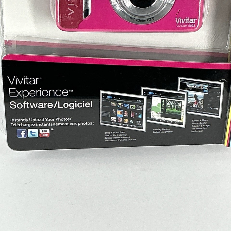 Vivitar ViviCam Pink 5.1 MP Digital Camera 5022 4x Digital Zoom Anti ...