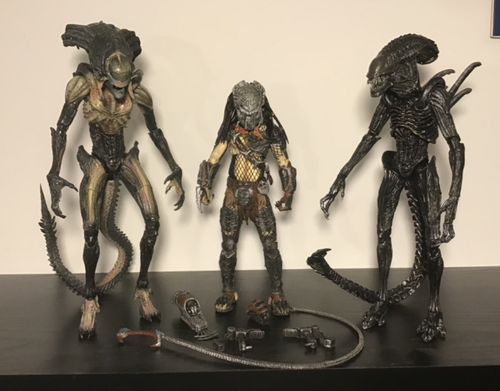 NECA aliens vs predator requiem CUSTOM figures predalien wolf warrior ...
