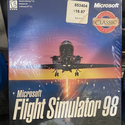 Microsoft Flight Simulator 98 (PC, 1997) Sealed, Box Punctured Please ...