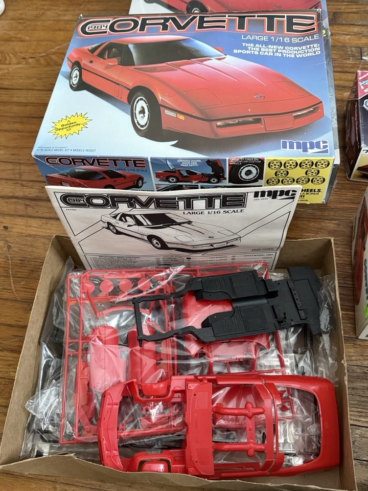 Lot of Corvette Model Kits Some Factory Sealed Some Open Boxes | eBay