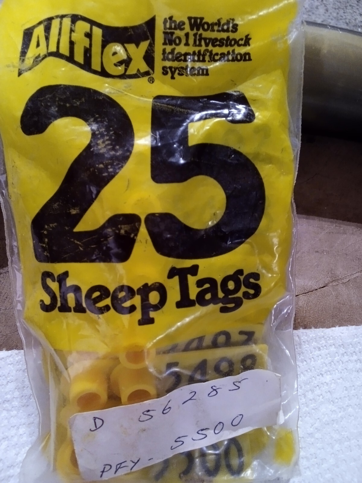 Allflex Sheep Tags #5476-5500 Livestock Identification System Bag Of 25 ...