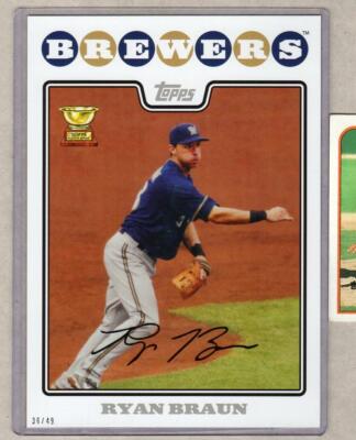 2008 RYAN BRAUN - 2017 Topps All-Star Rookie Cup Reprints - Jumbo 5x7 ...