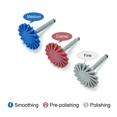 6pcs/Set Dental Composite Polishing Polisher Diamond System RA Disc ...