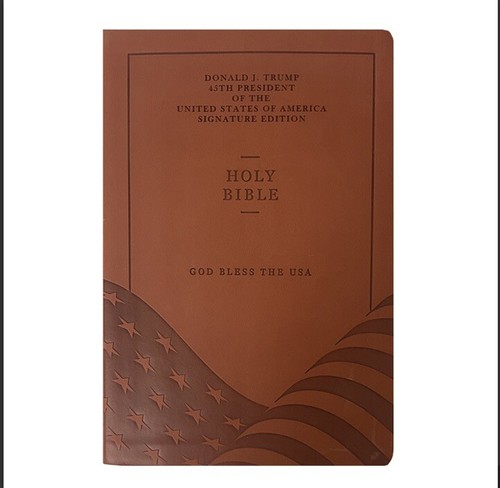 AUTOGRAPHED DONALD TRUMP SIGNED BIBLE God Bless The USA Lee Greenwood ...