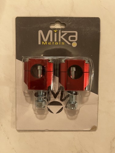 Mika Metals Rubber Mounted Handlebar Clamps 1-1/8" Red | eBay