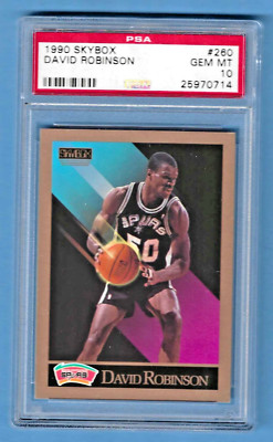1990 Skybox David Robinson Spurs #260 Rookie PSA 10 #25970714 HOF 2009 ...