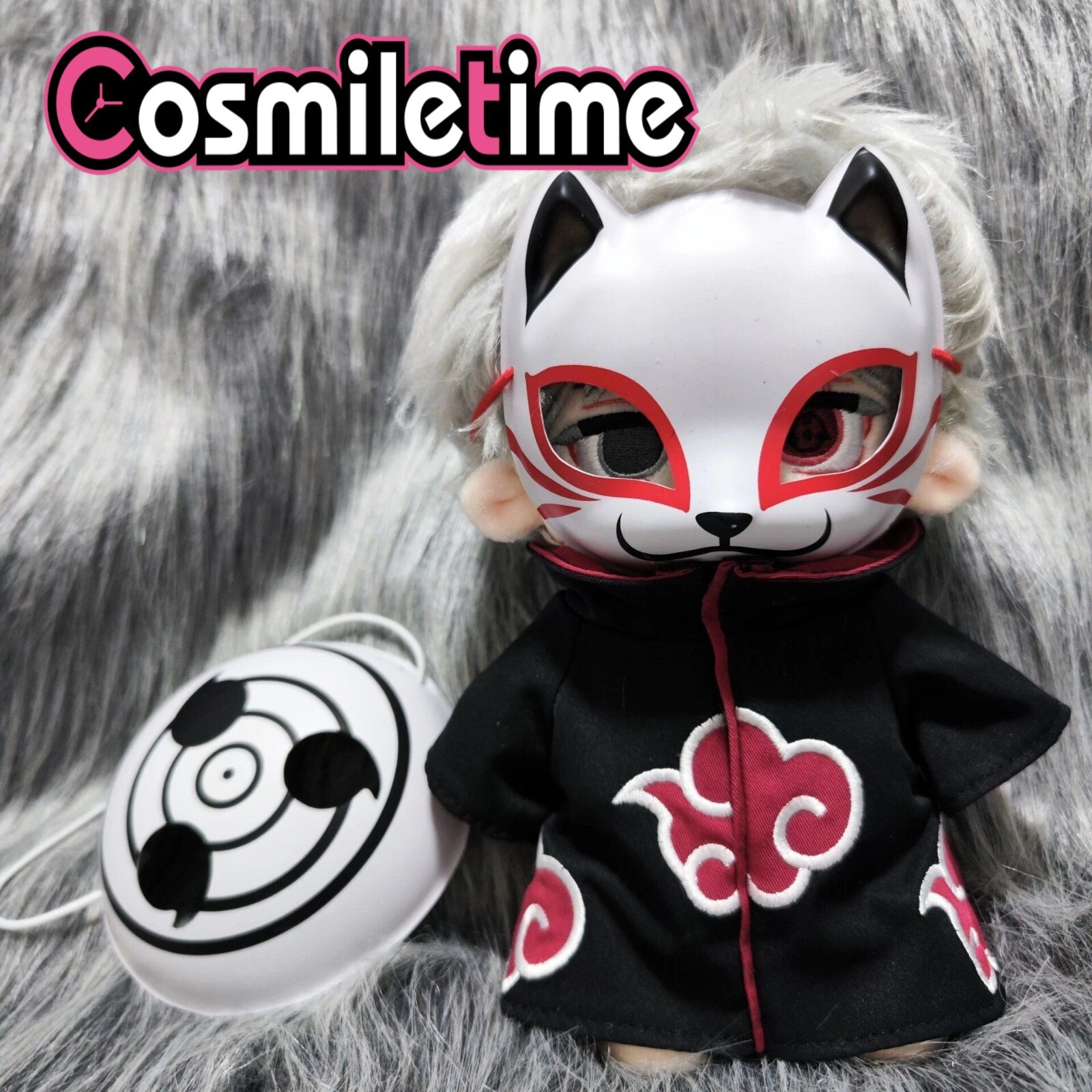 Hatake Kakashi Uchiha Obito Handmade For 20cm Plush Doll Mini Fox Mask ...