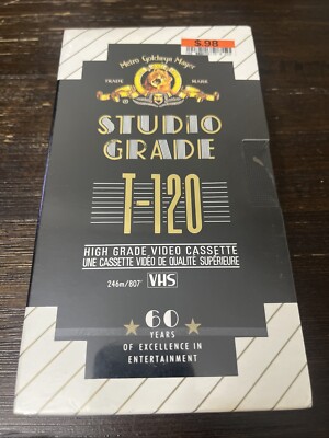 NEW sealed MGM Studio Grade T-120 Video Blank VHS tapes Recordable high ...
