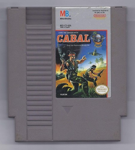 Vintage Nintendo Cabal Video Game NES Cartriage VHTF Milton Bradley MB ...