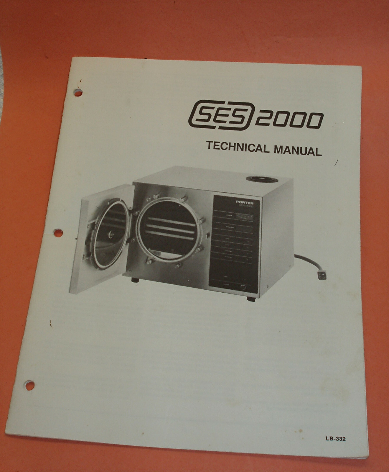 Porter Ses 2000 Autoclave Sterilizer Technical Manual for sale online ...