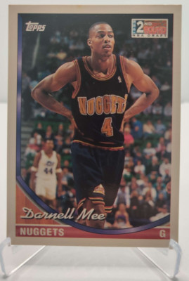 1993-94 Topps #315 Darnell Mee RC Rookie Denver Nuggets basketball card ...