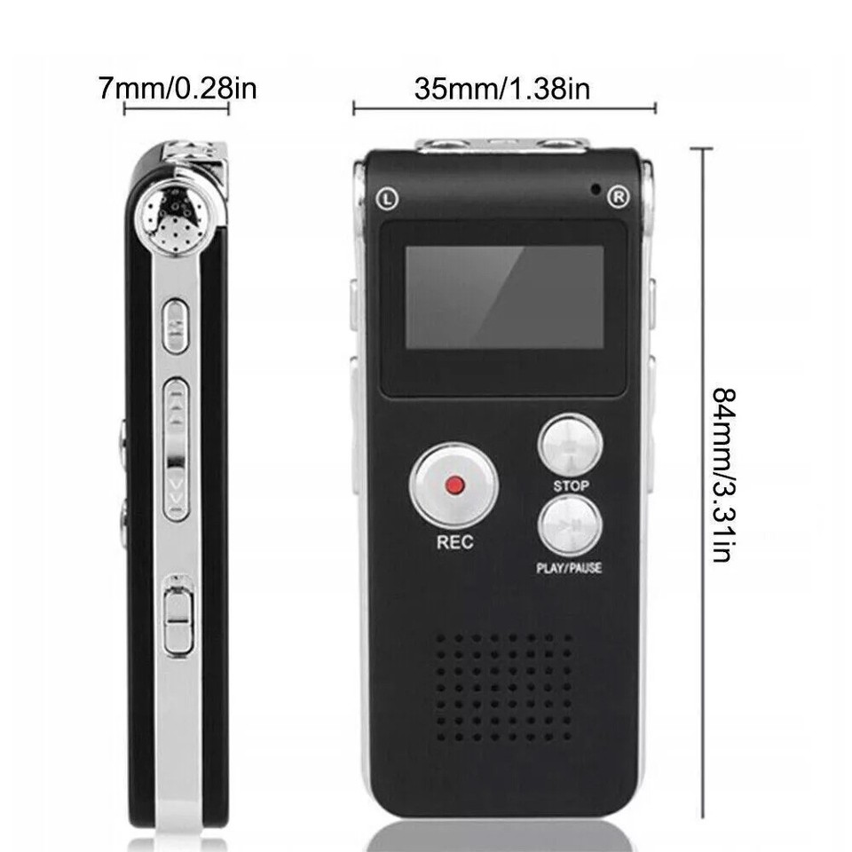 Mini Digital Voice Recorder Voice Activated Small Audio MP3 USB ...