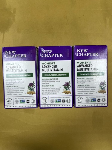 3 New Chapter Women's Advanced Multivitamin - 48 Tablets Each Box Exp ...